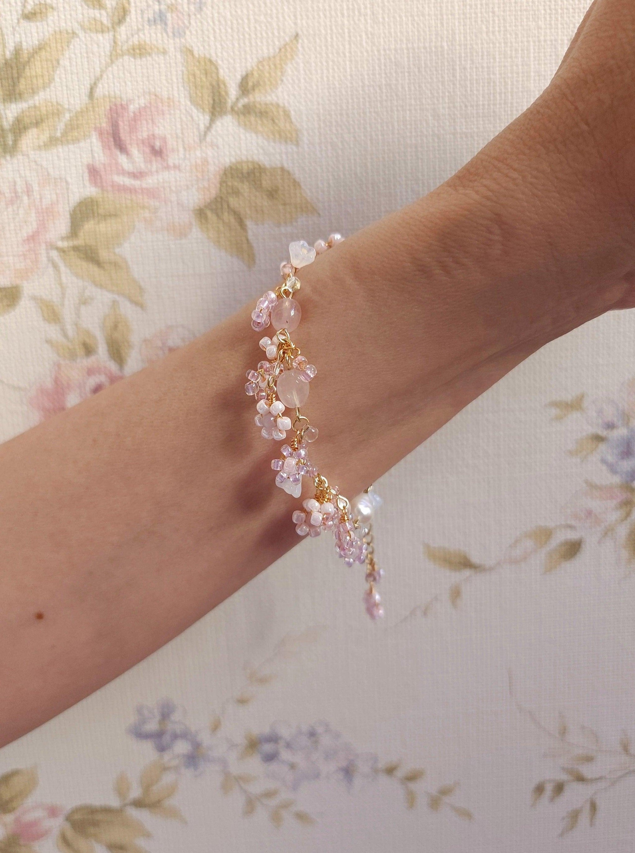 'Sakura's Kiss' Floral Bouquet Bracelet – By Cocoyu