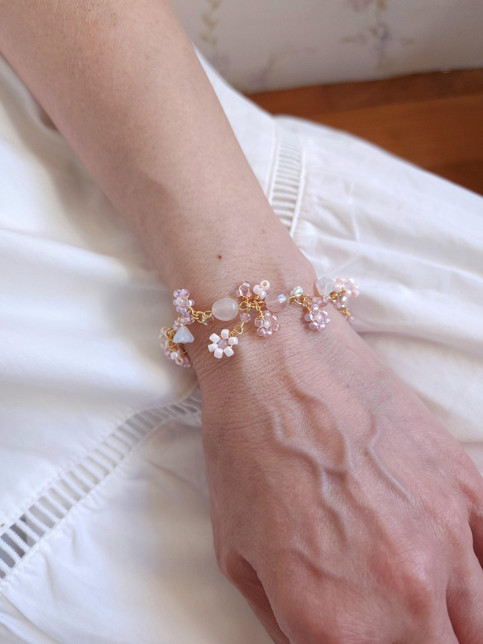 'Sakura's Kiss' Floral Bouquet Bracelet – By Cocoyu